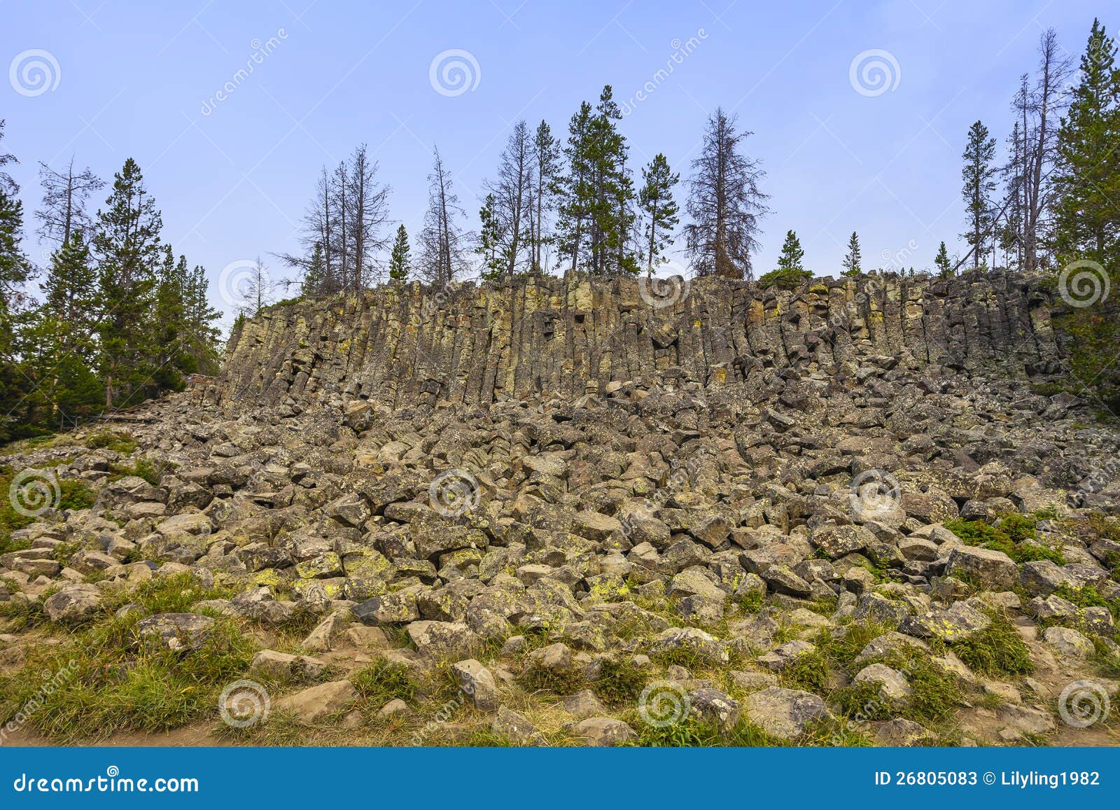 Sheepeater cliff stock image. Image of geological, stones - 26805083