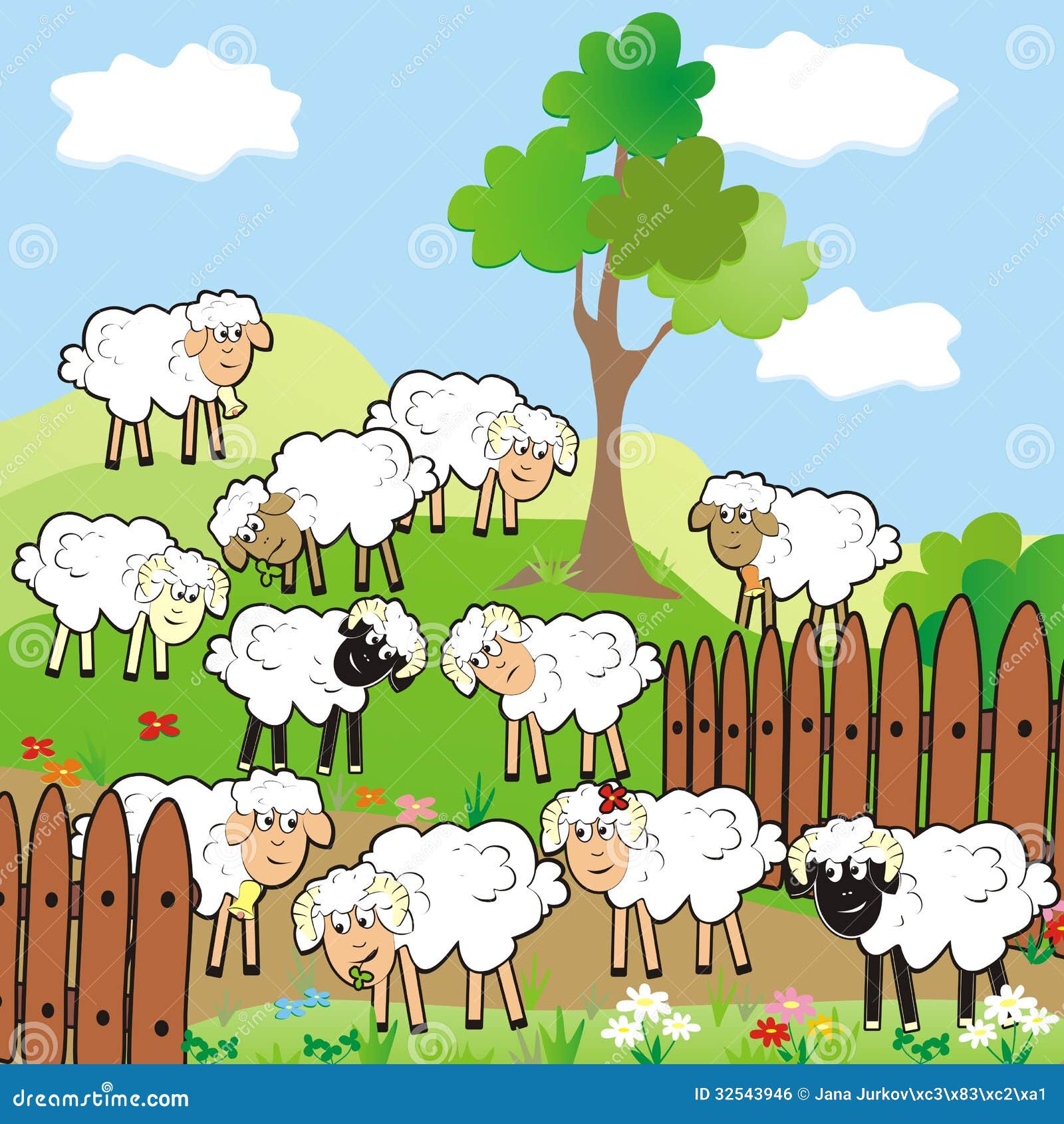 Herd Of Sheep Animated