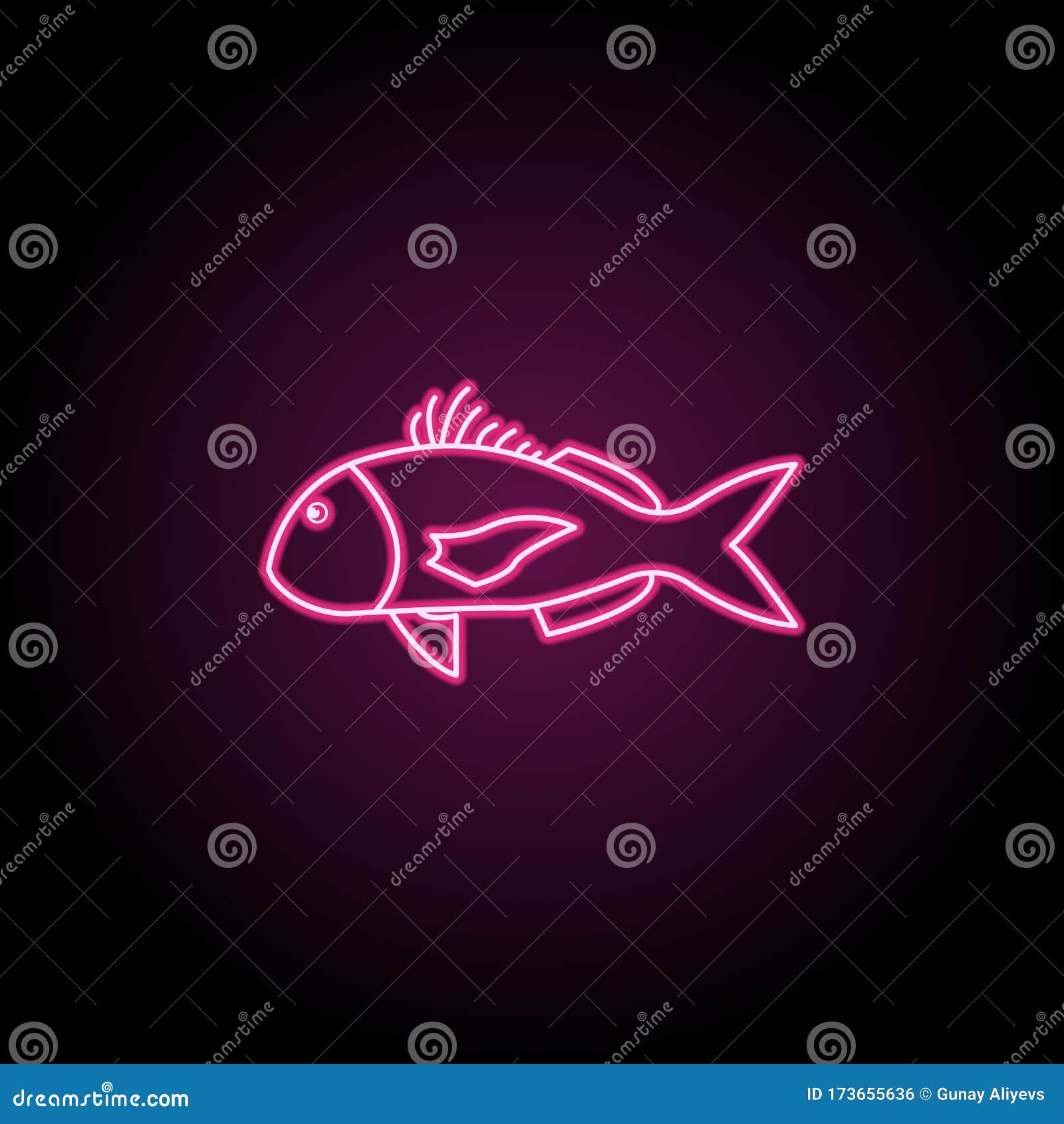 Sheepshead Neon Icon. Simple Thin Line, Outline Vector Of Fish Icons ...