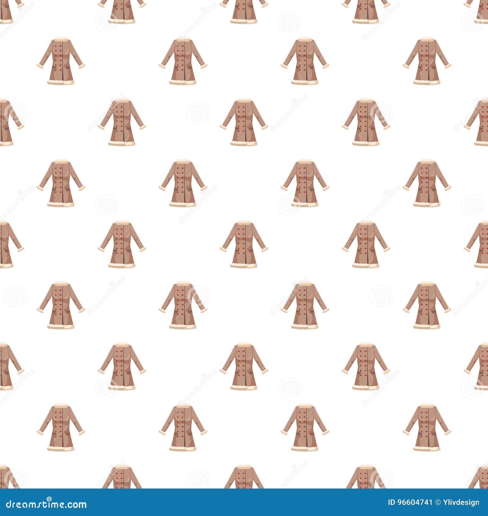 Sheepskin jacket pattern stock vector. Illustration of dress - 96604741