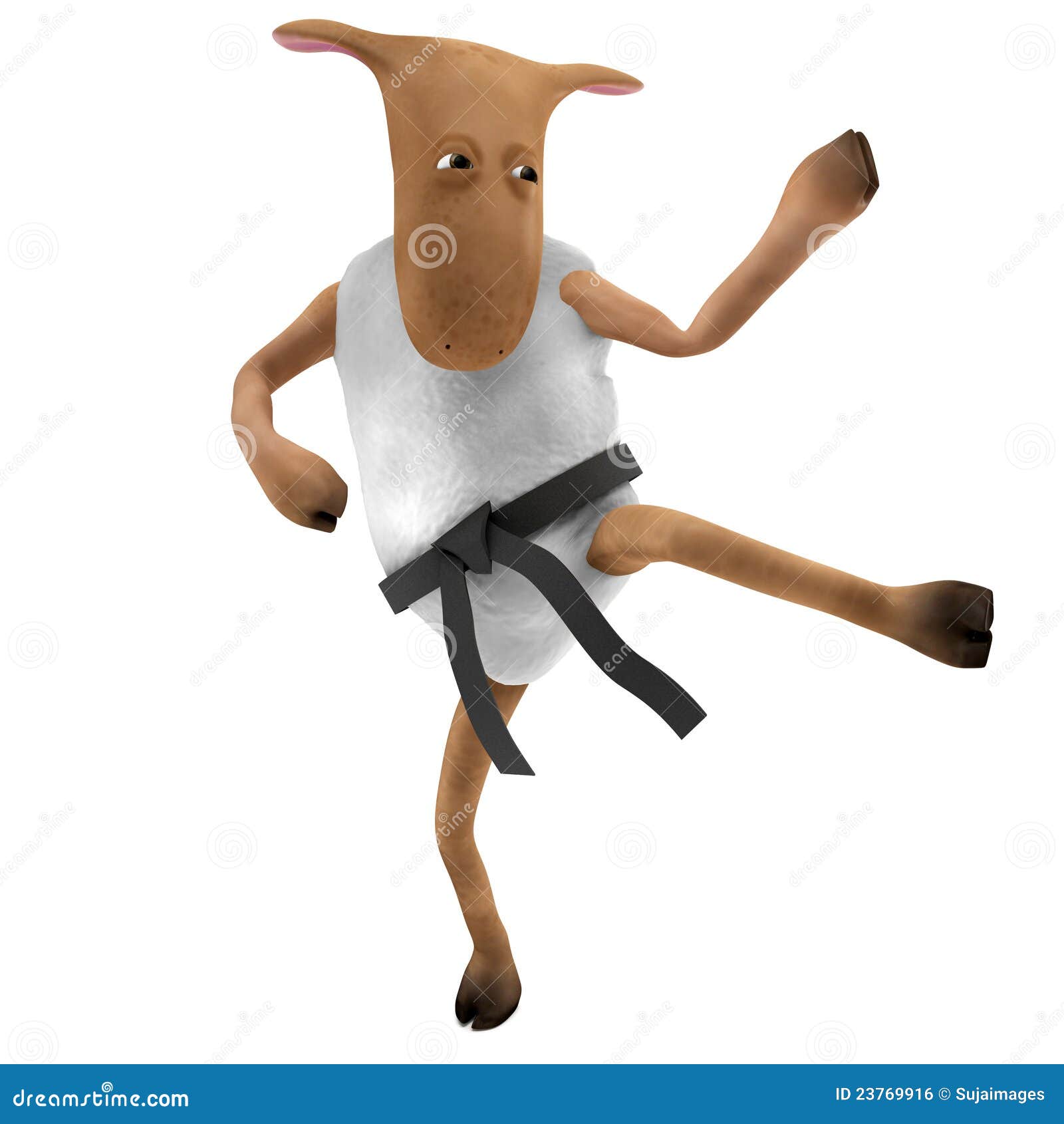 Sheepy - Kicking stock illustration. Illustration of isolated - 23769916