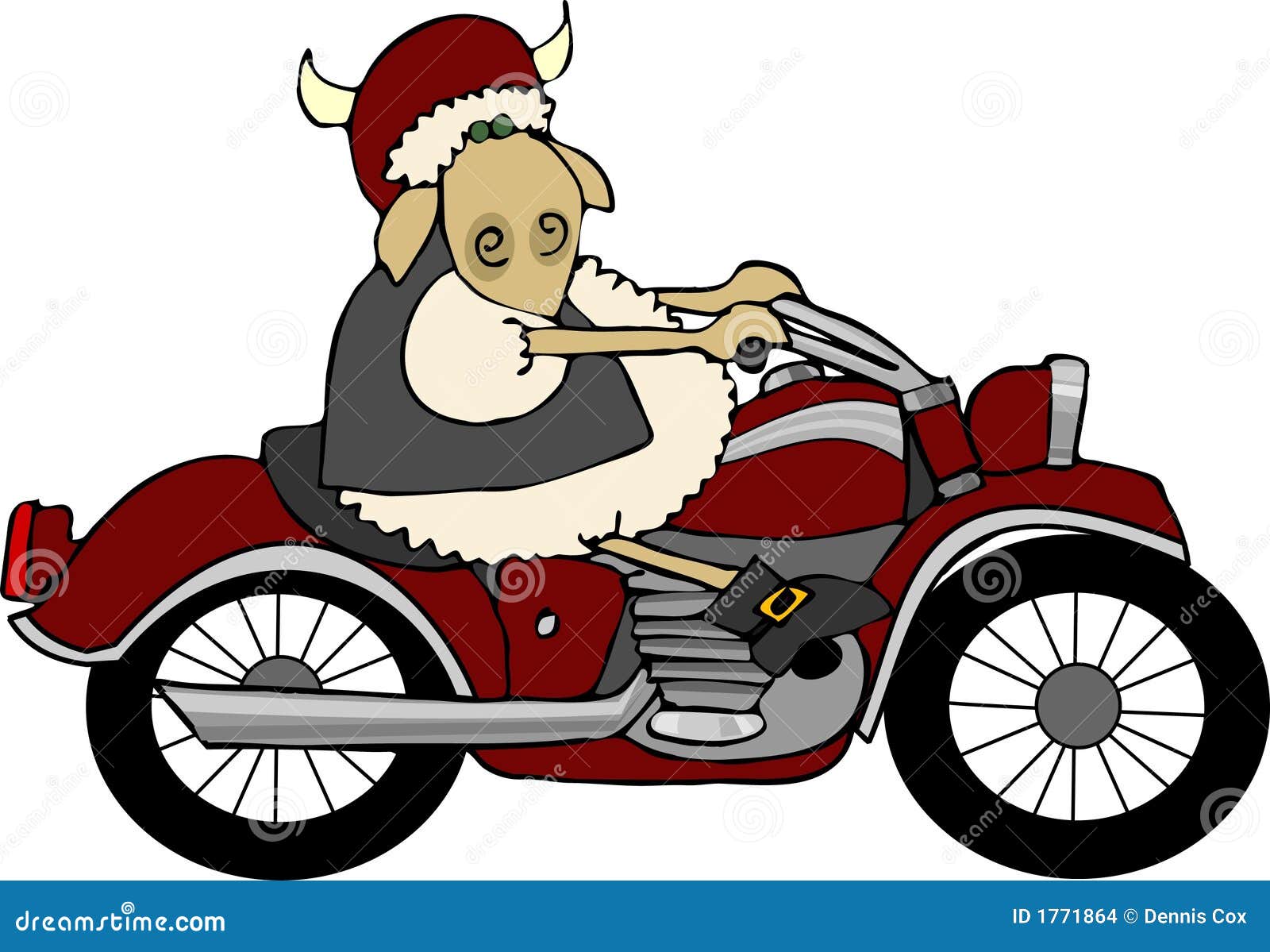 Sheepy rider stock vector. Illustration of motorcycle - 1771864