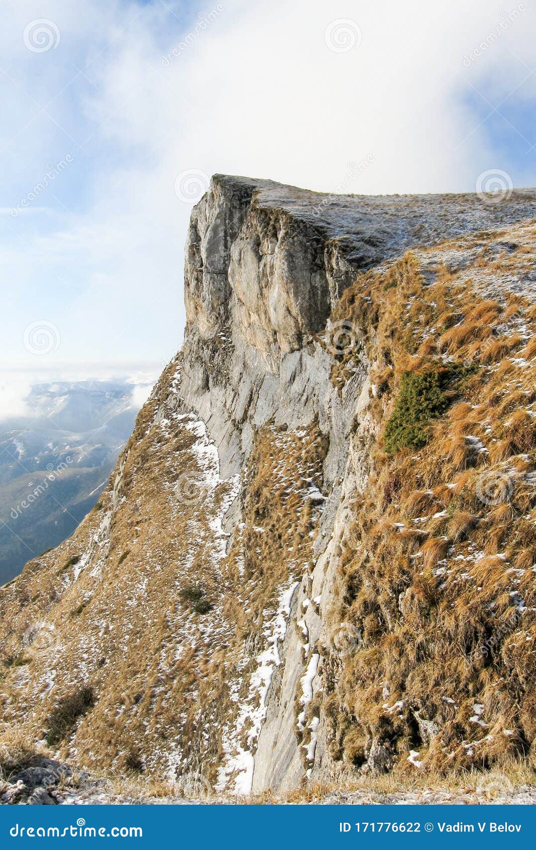 Sheer Cliffs in the Foreground Stock Photo - Image of cliff, outdoor ...