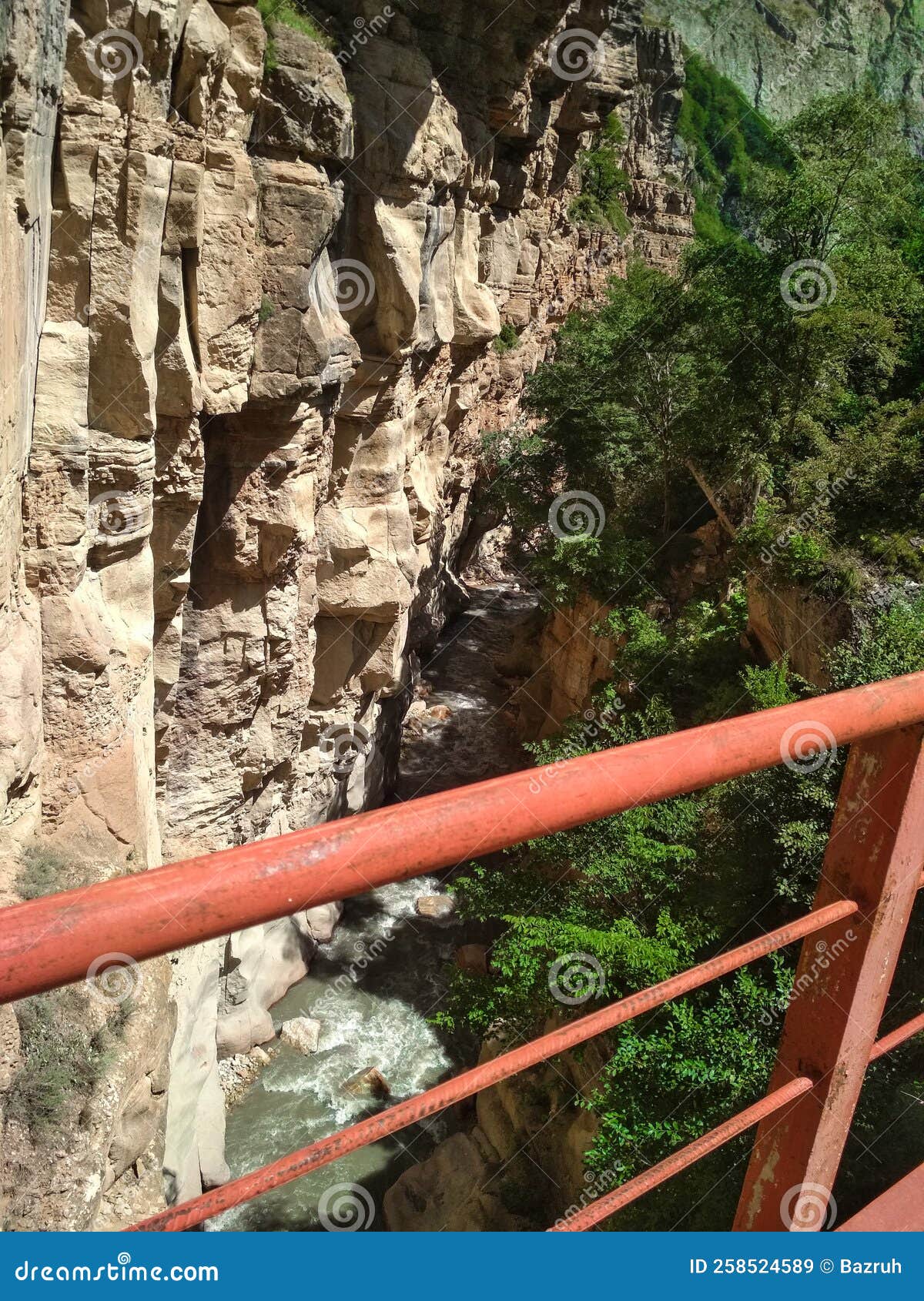Sheer cliffs in the canyon stock image. Image of hiking - 258524589