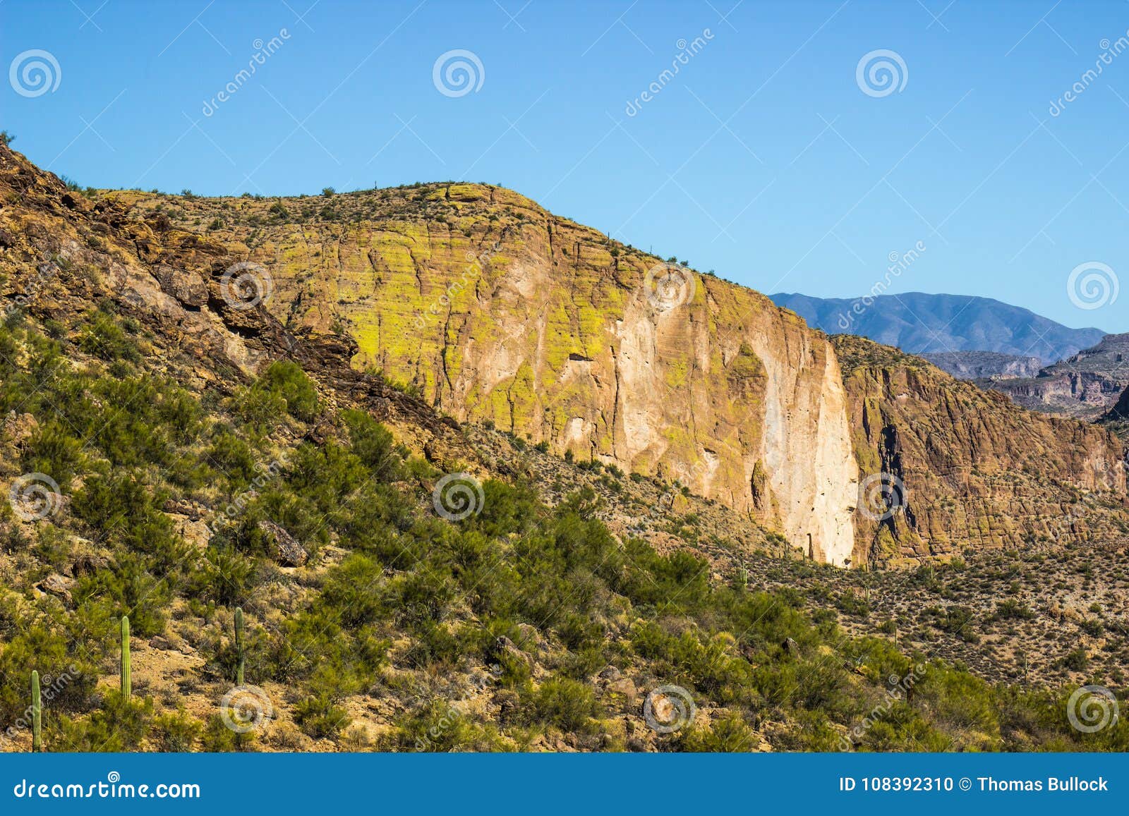 Moss Covered Mountain with Sheer Cliffs Stock Photo - Image of ground ...
