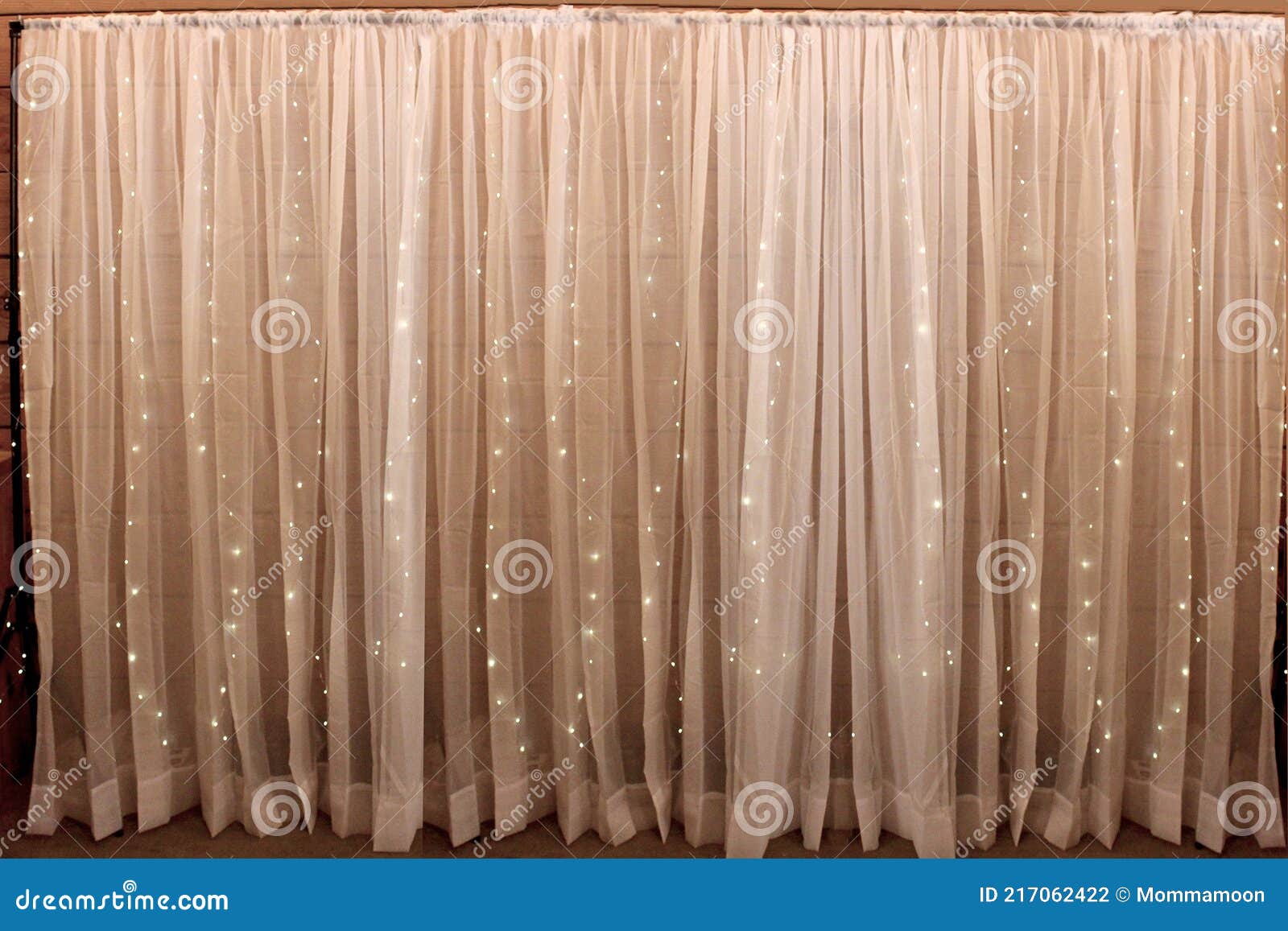 Sheer Curtains with Lights stock photo. Image of room - 217062422