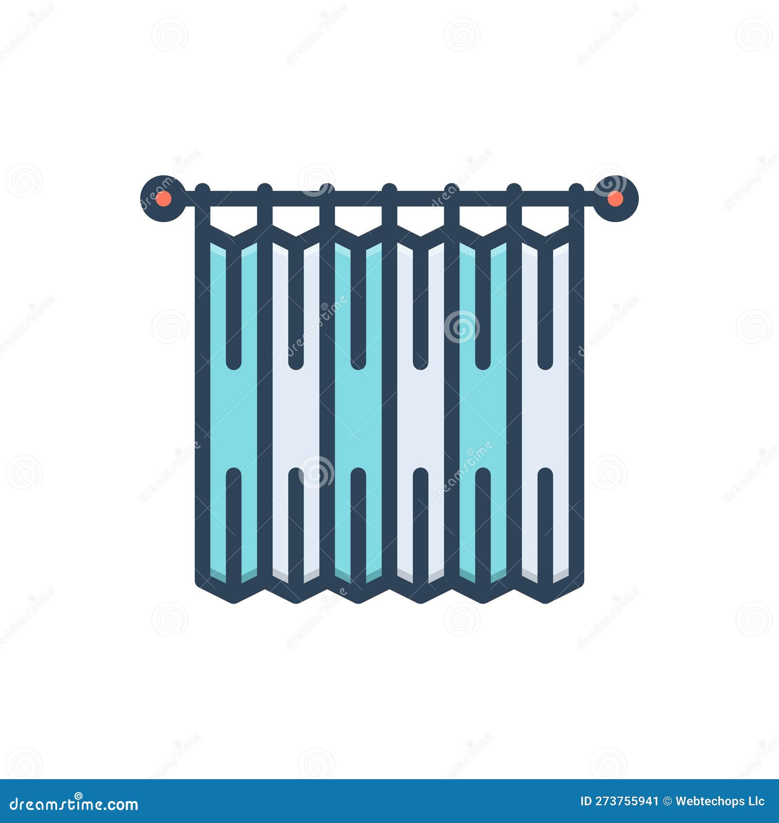 Color Illustration Icon for Sheer, Curtains and Material Stock ...