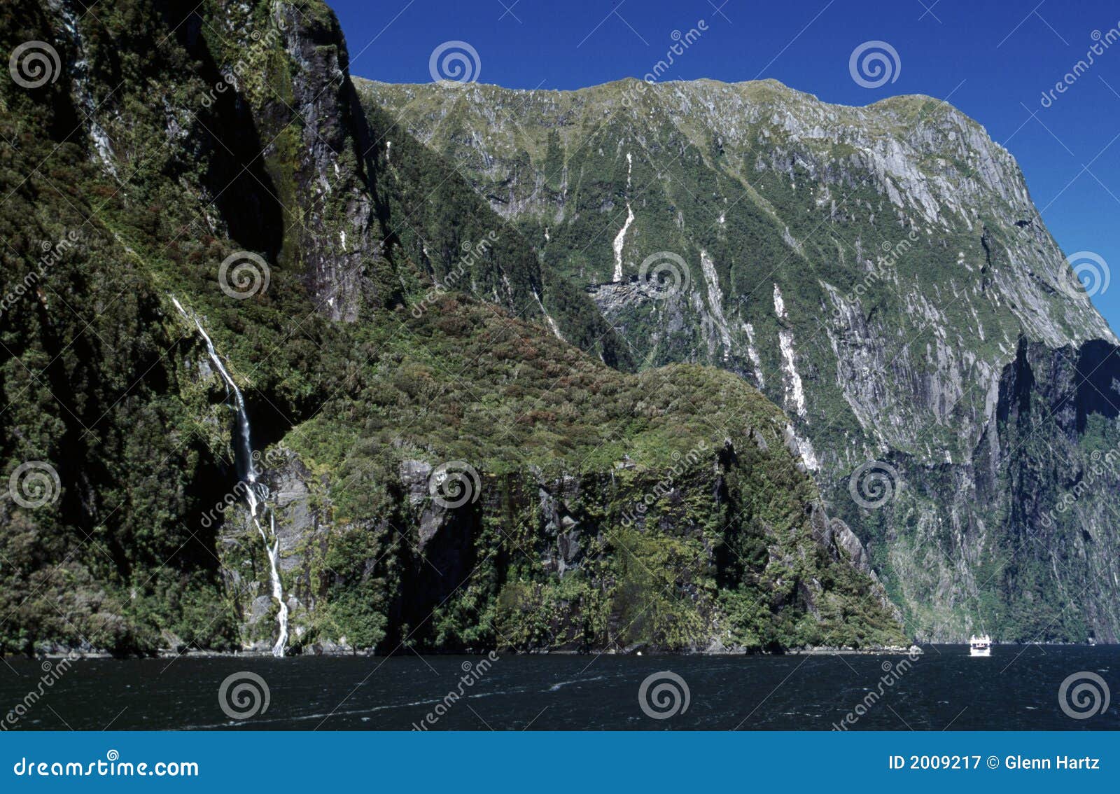 Sheer Rock and Mountain Coastline Stock Image - Image of scenic ...