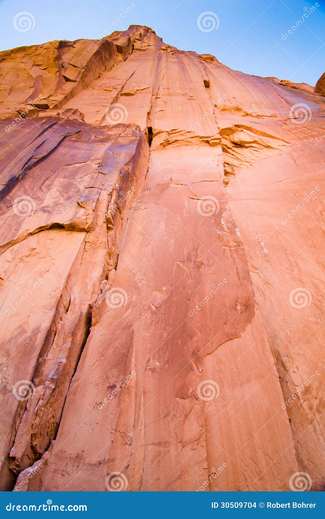 A Sheer Rock Wall at Moab, UT Stock Photo - Image of desert, tourism ...
