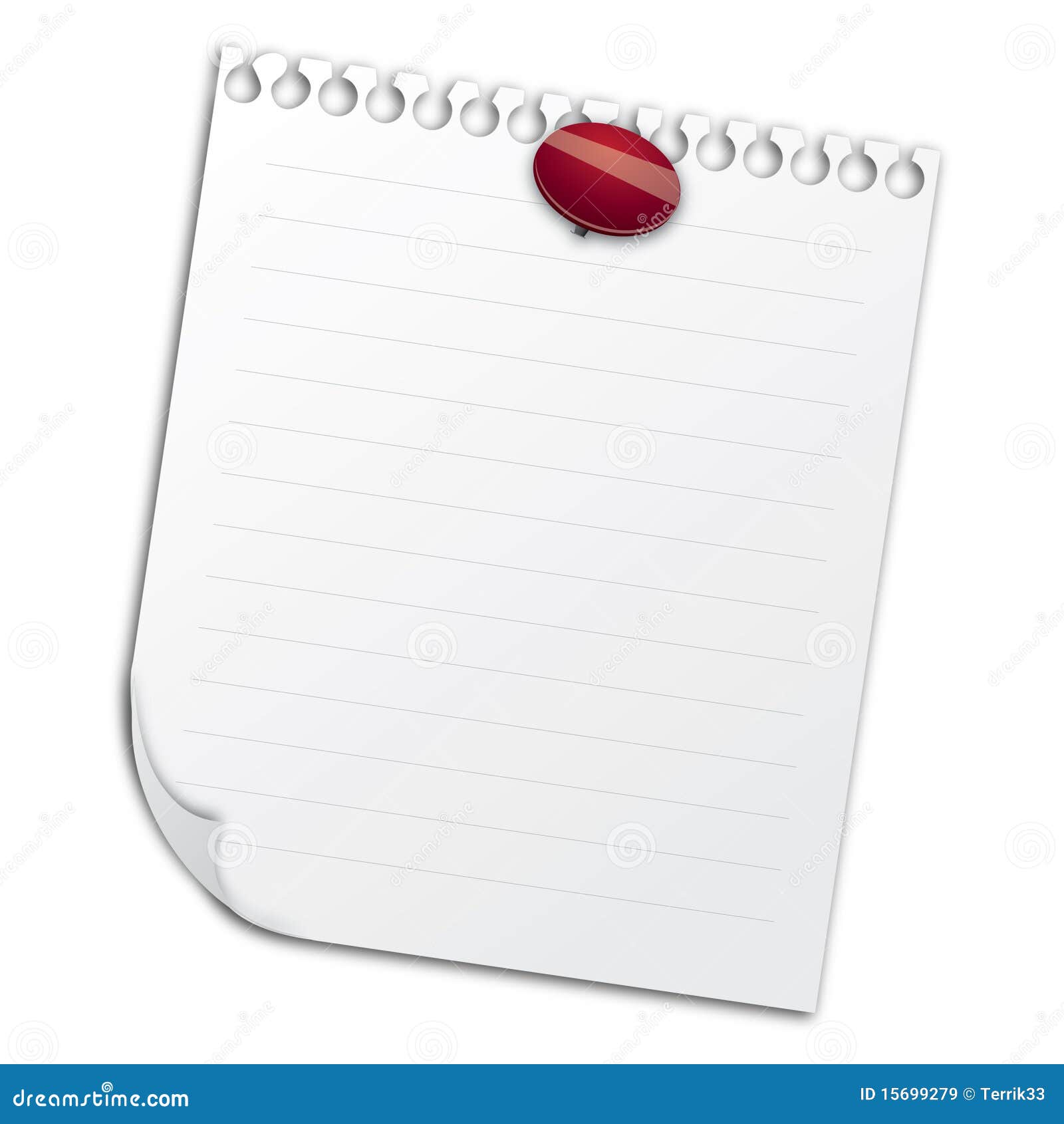 Sheet stock vector. Illustration of paper, white, notebook - 15699279