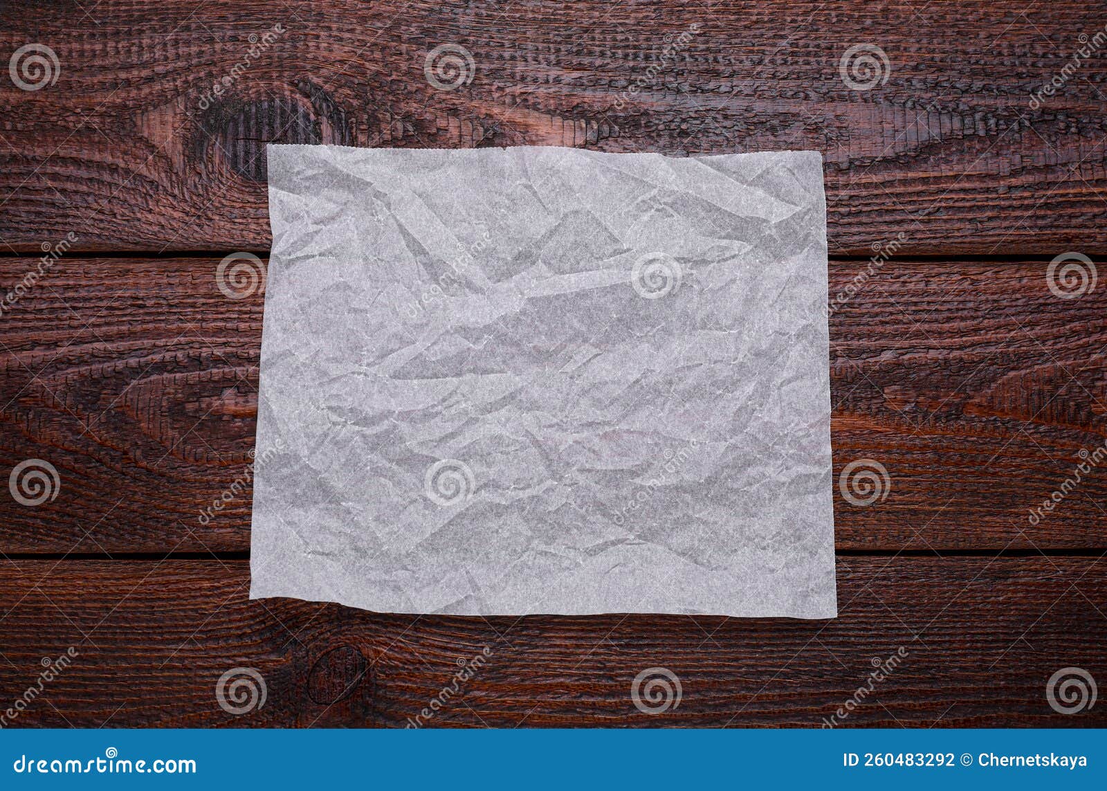 Sheet of Baking Paper on Wooden Table, Top View Stock Photo - Image of ...