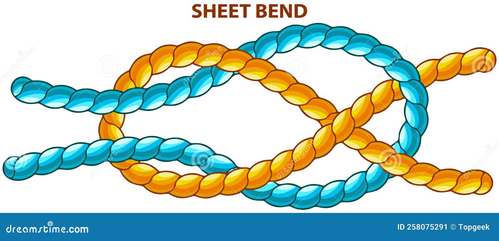 Sheet Bend, Vintage Illustration Cartoon Vector | CartoonDealer.com ... Sheet Bend, Vintage Illustration Cartoon Vector | CartoonDealer.com ...