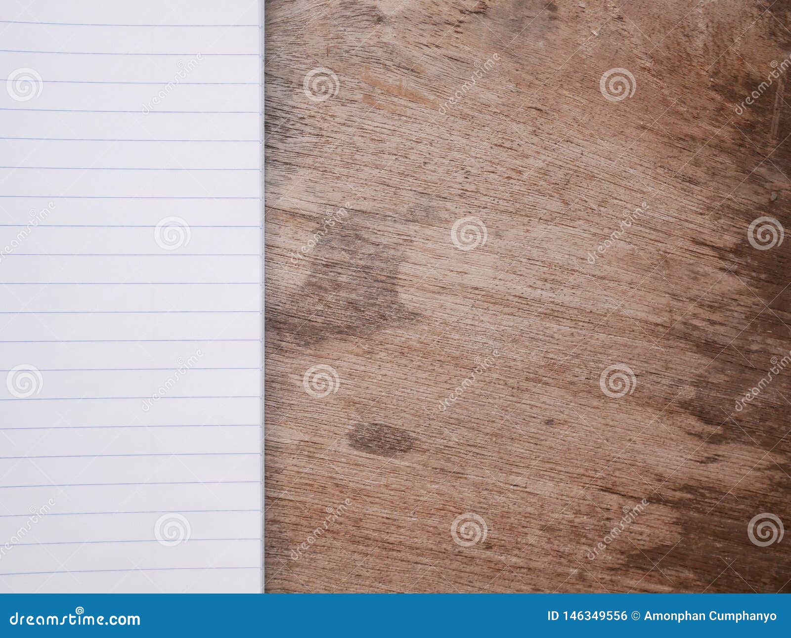 A Sheet of Blue Lined Notebook Paper, Perfect To Use As a Background ...