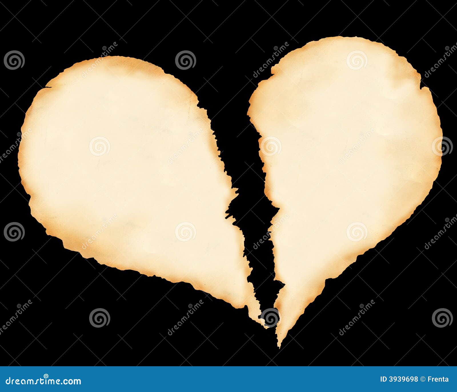 Sheet Of The Broken Off Old Paper Picture. Image: 3939698