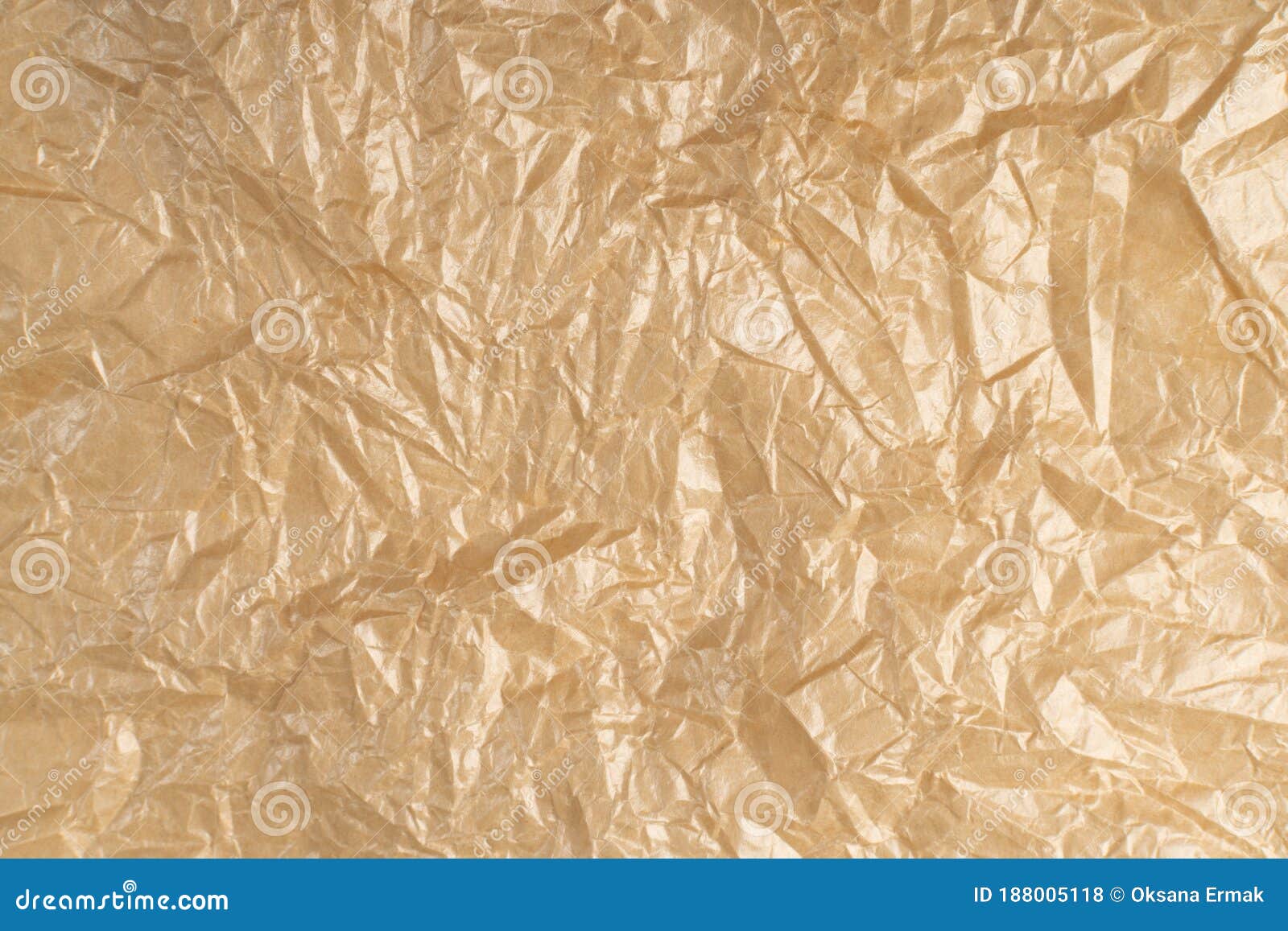Sheet of Brown Thin Crumpled Craft Paper Background Stock Photo - Image ...