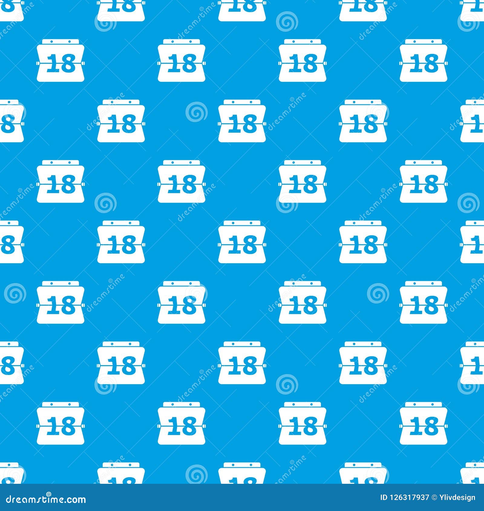 Sheet Calendar Pattern Vector Seamless Blue Stock Vector - Illustration ...