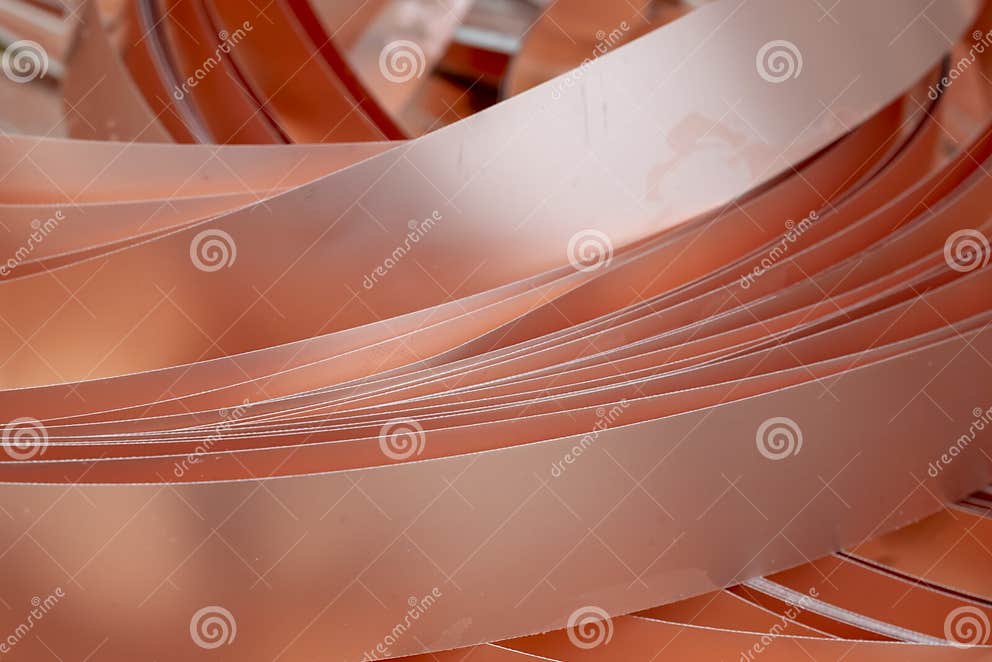 Sheet Copper Waste, Copper Waste for Recycling Stock Photo - Image of ...