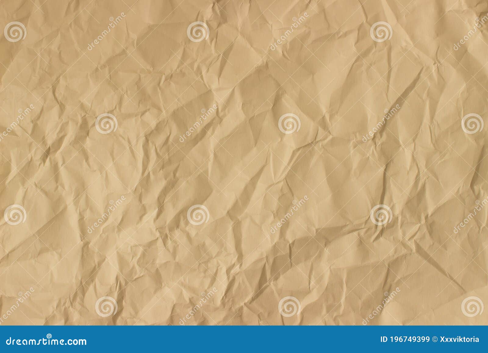 Sheet of Craft Crumpled Paper for Background Stock Image - Image of ...