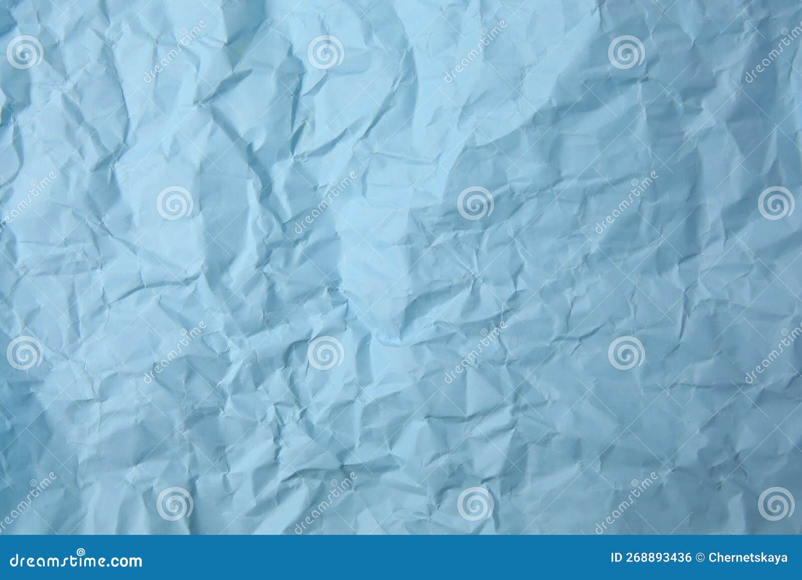 Sheet of Crumpled Light Blue Paper As Background, Top View Stock Photo ...