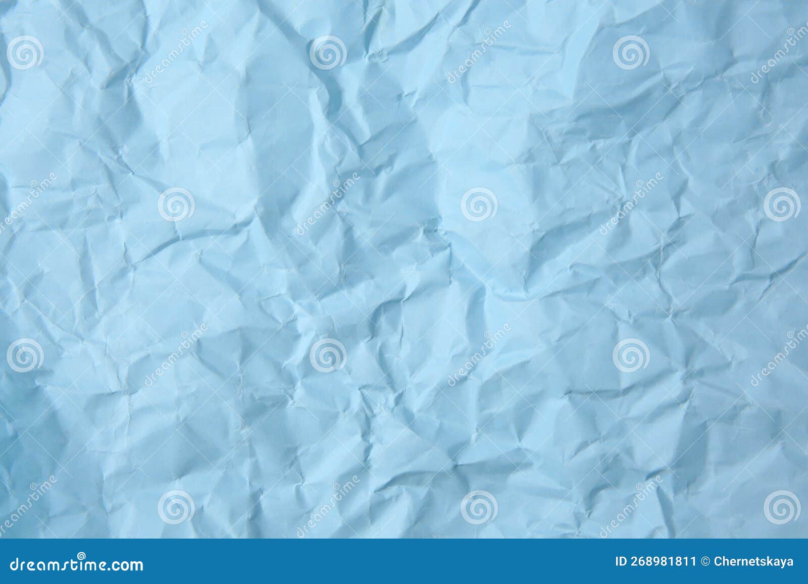 Sheet of Crumpled Light Blue Paper As Background, Top View Stock Image ...