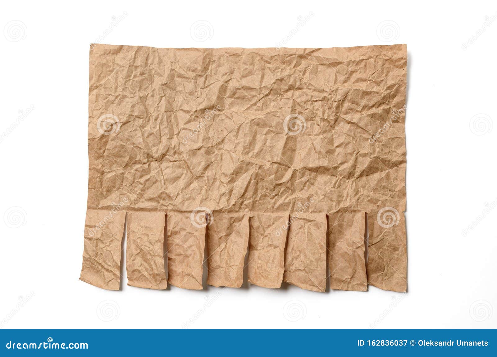 A Sheet of Crumpled Paper in the Form of an Announcement Stock Image ...