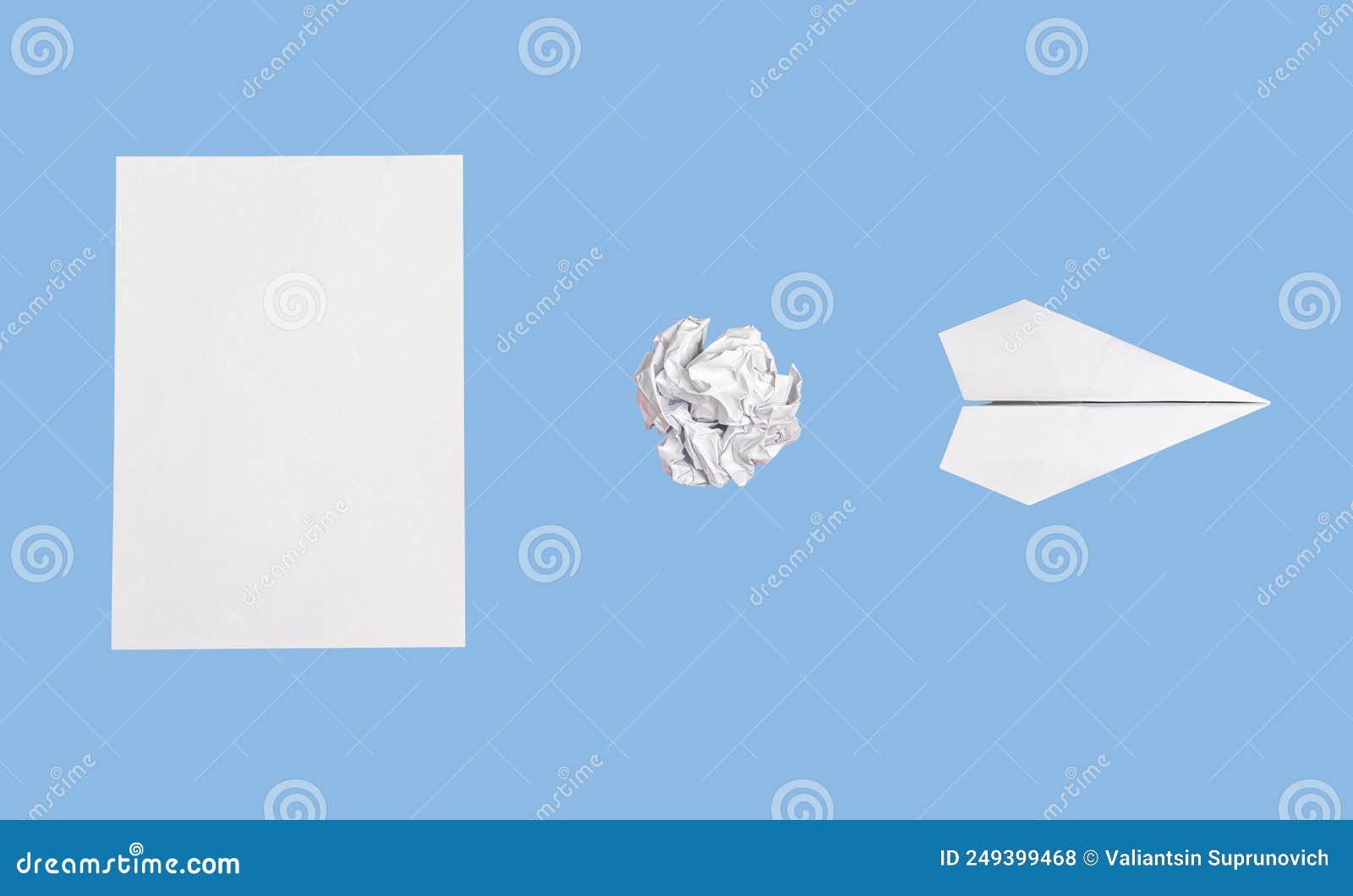 Sheet, Crumpled Paper and Origami Plane. Creating through Failure ...