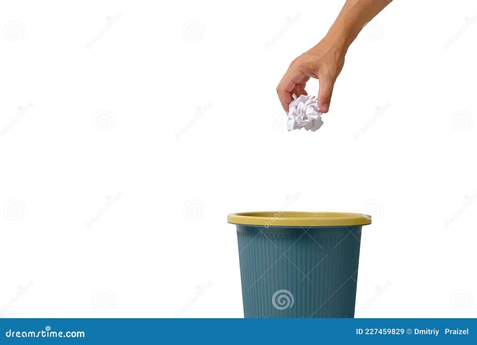 Sheet Crumpled White Paper is Thrown into Trash Stock Image - Image of ...