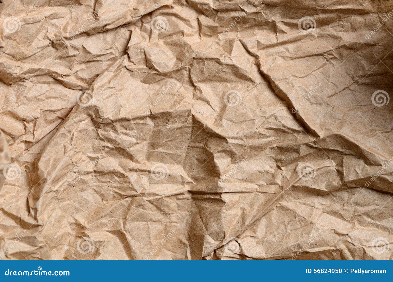 Sheet of Crumpled Wrapping Paper Yellow Stock Photo - Image of beige ...
