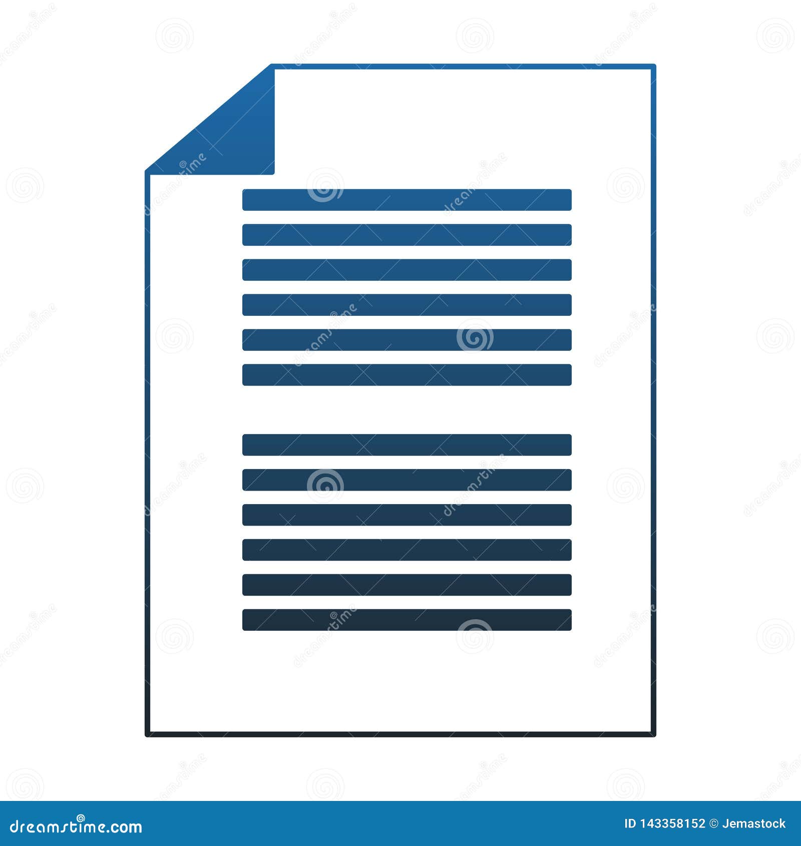 Sheet Document Symbol Blue Lines Stock Vector - Illustration of ...