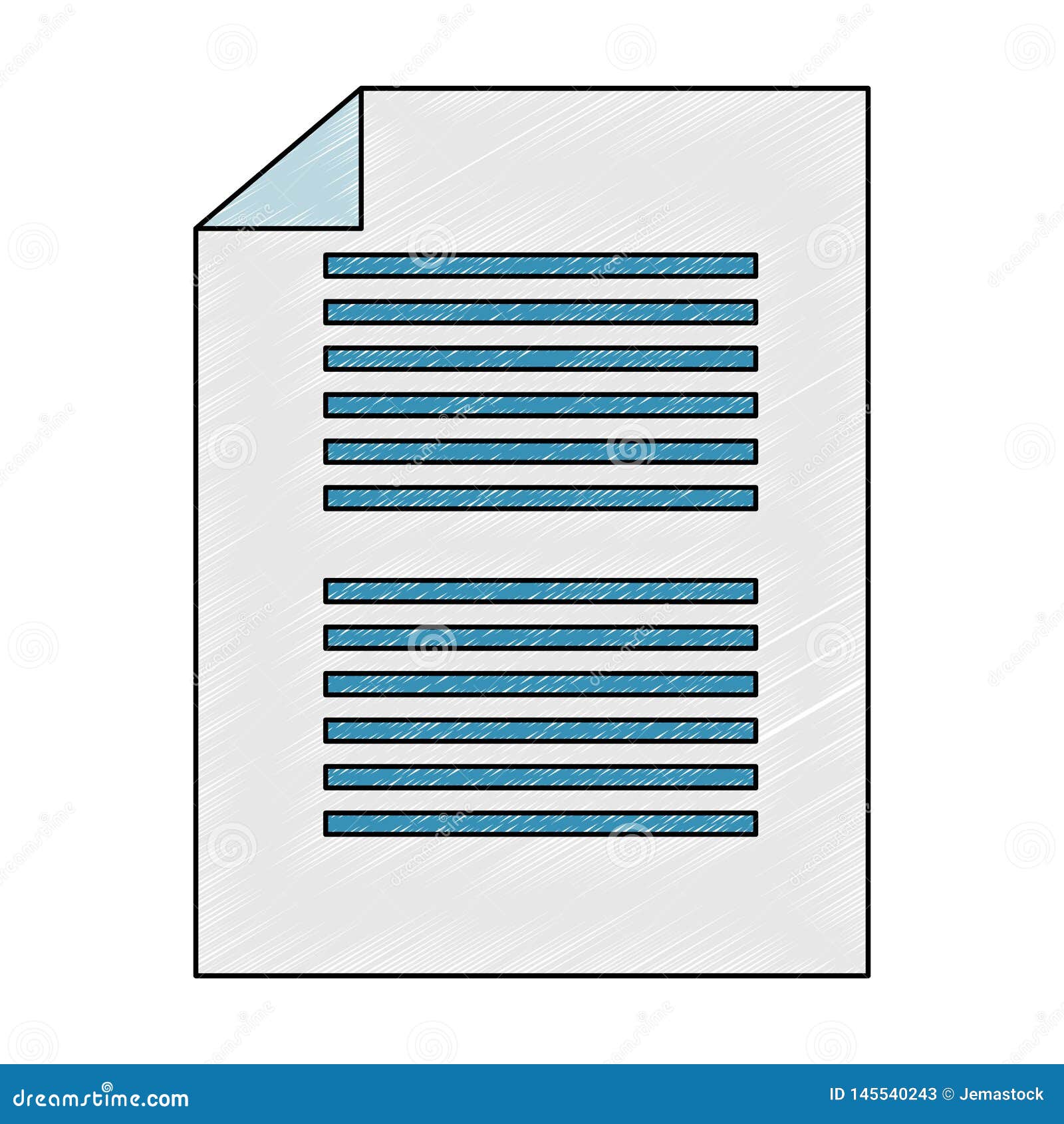 Sheet Document Symbol Scribble Stock Vector - Illustration of business ...