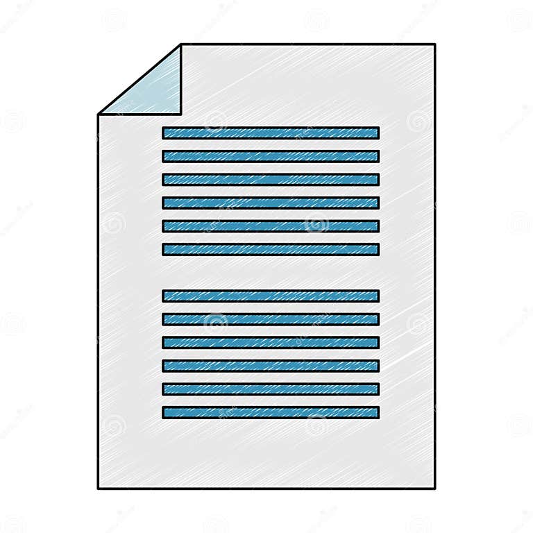 Sheet Document Symbol Scribble Stock Vector - Illustration of business ...