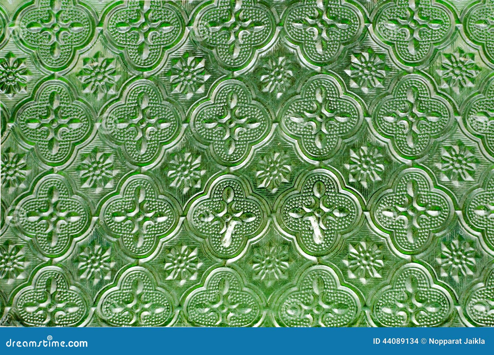 Sheet of Glass Texture Green Star Pattern for Window Stock Photo ...