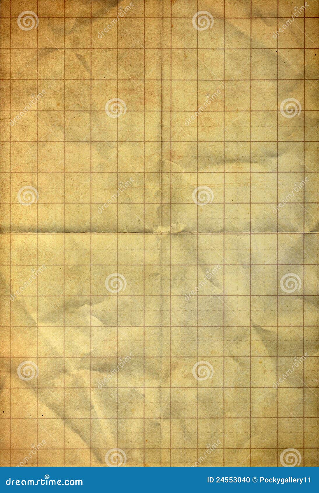 Sheet of Graph on Old Folding Grunge Paper Stock Photo - Image of paper ...