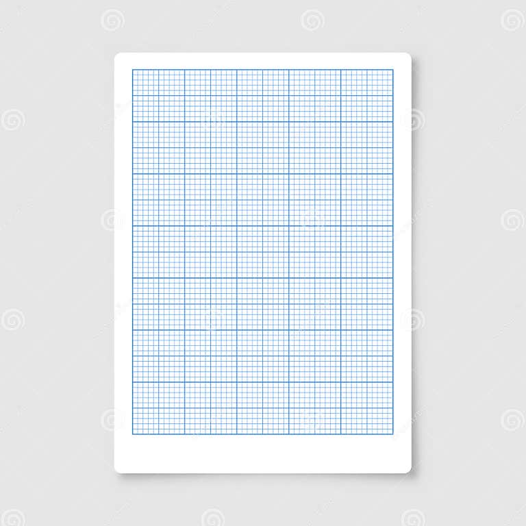 Sheet of Graph Paper with Grid. Millimeter Paper Texture, Geometric ...