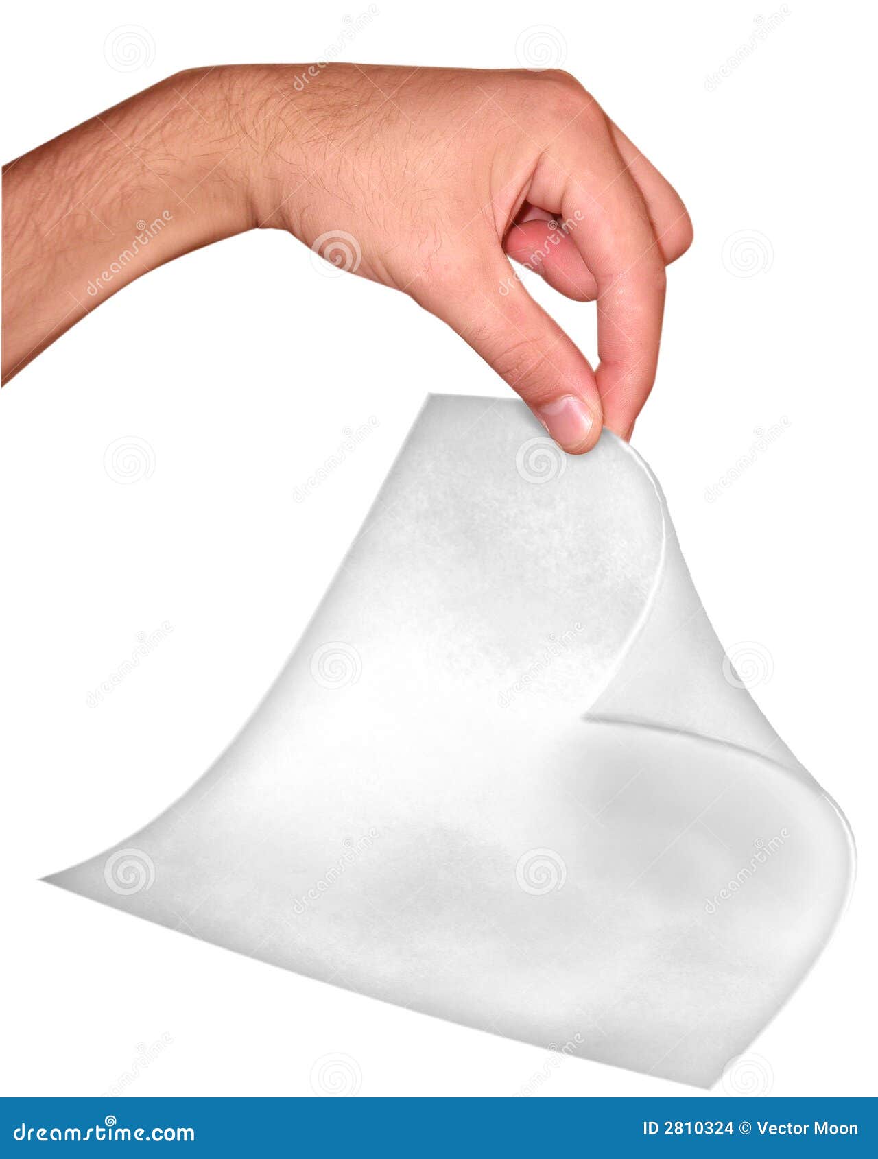 Sheet and hand stock photo. Image of isolated, hand, object - 2810324