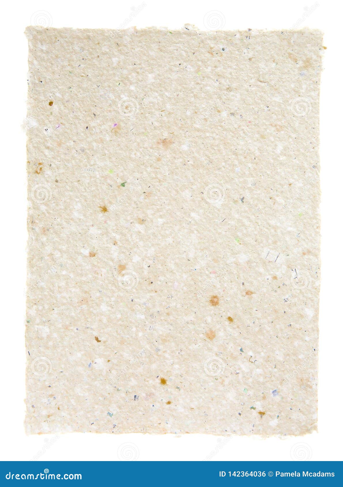 A Sheet of Handmade Paper Isolated on a White Background Stock Photo ...