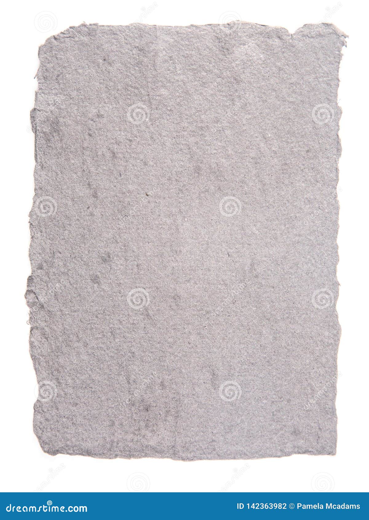 A Sheet of Handmade Paper Isolated on a White Background Stock Photo ...