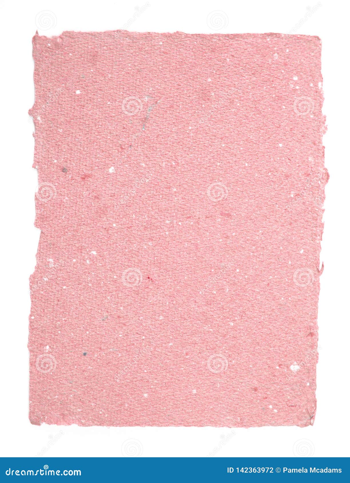 A Sheet of Handmade Paper Isolated on a White Background Stock Photo ...