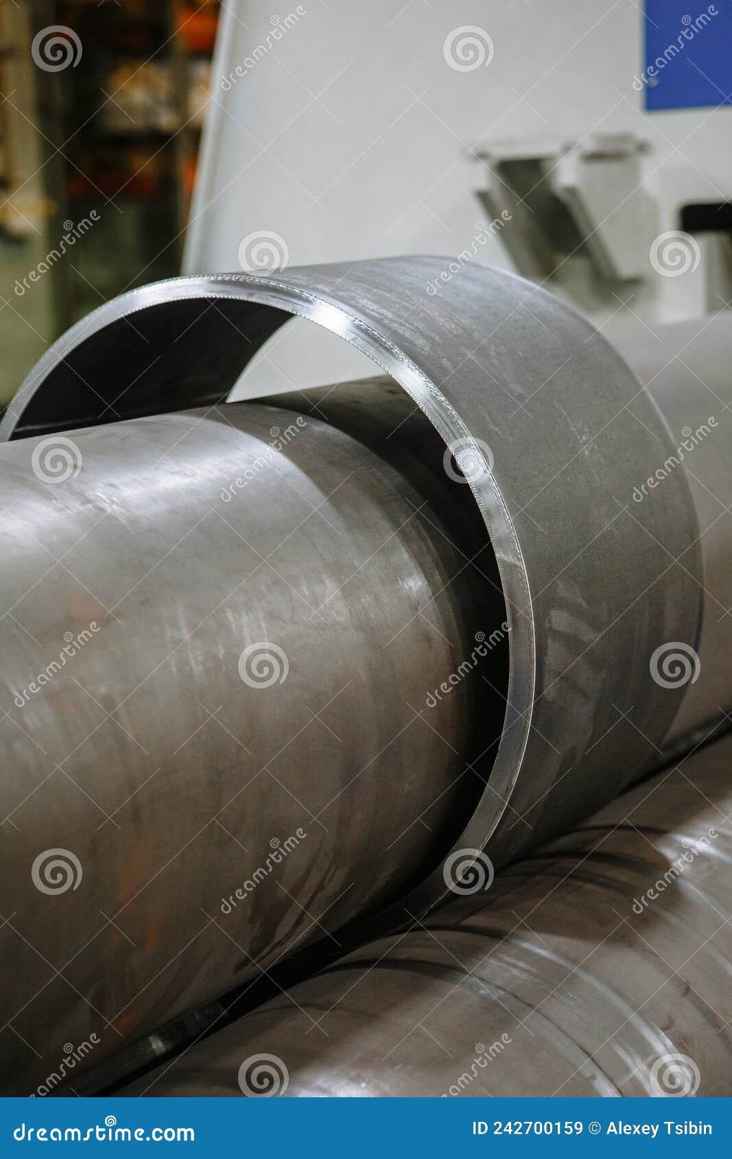 A Sheet of Iron that Passes through the Bending Machine. Automation ...