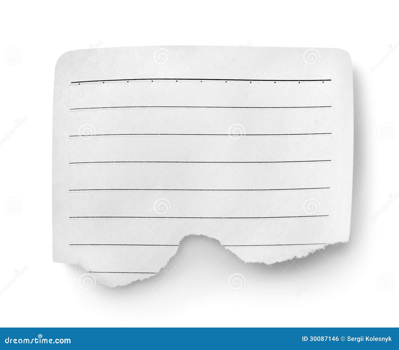 Sheet of lined paper stock photo. Image of ragged, striped - 30087146