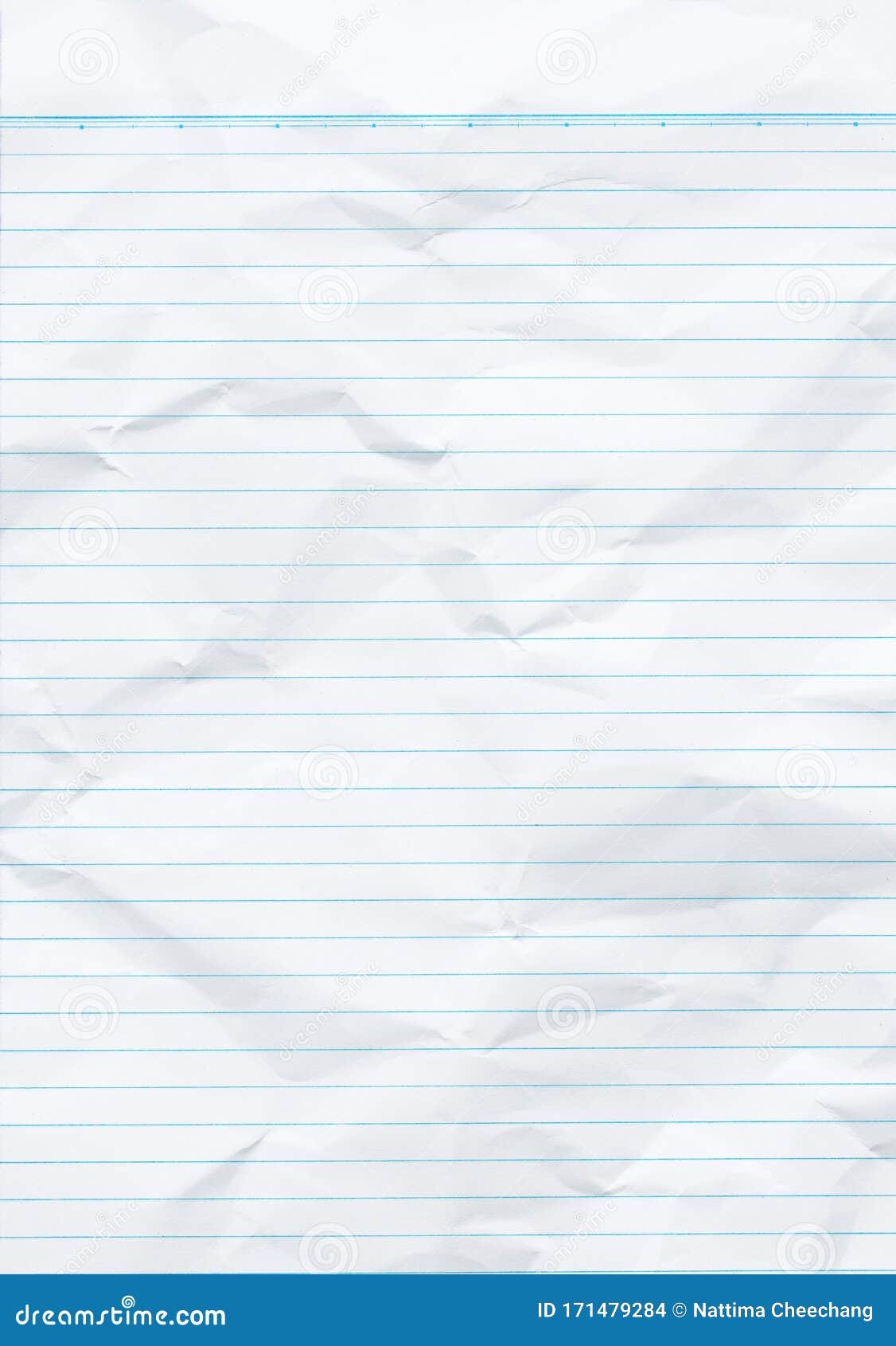 Sheet of Looseleaf Paper,detailed Lined Paper Texture, Isolated, School ...