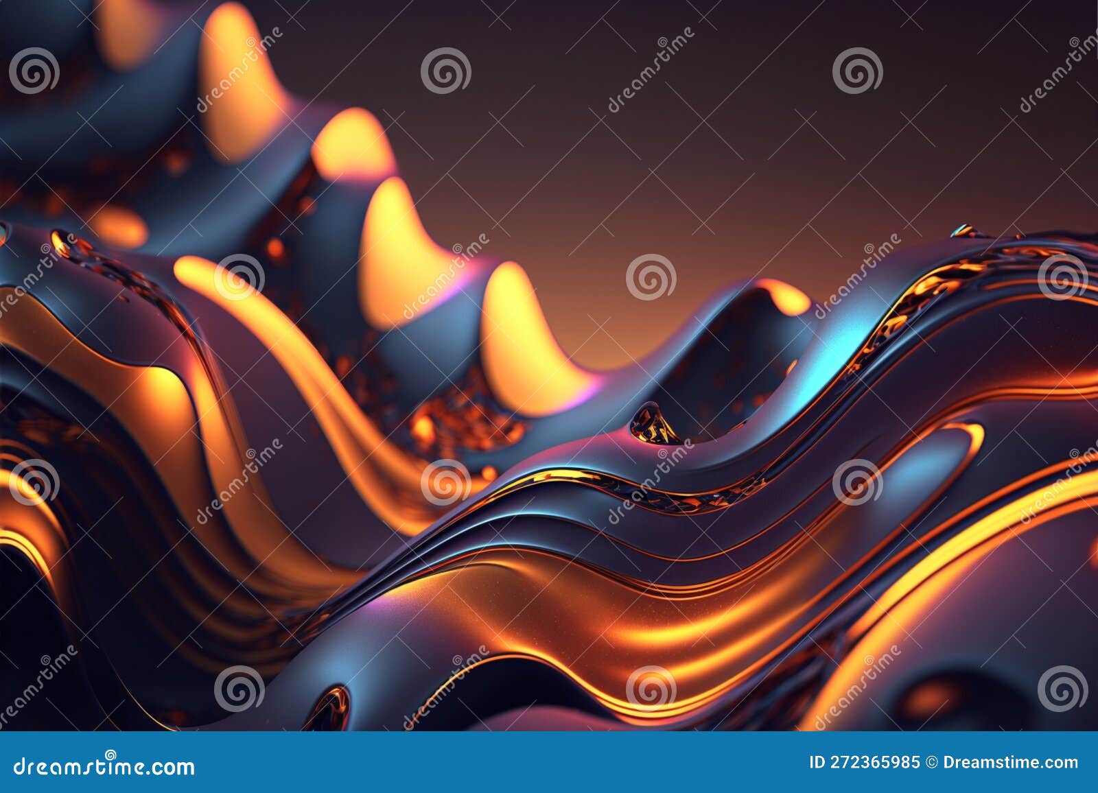 Sheet Metal Abstract Waves, Colorful, Detailed with Fantasy Lights ...