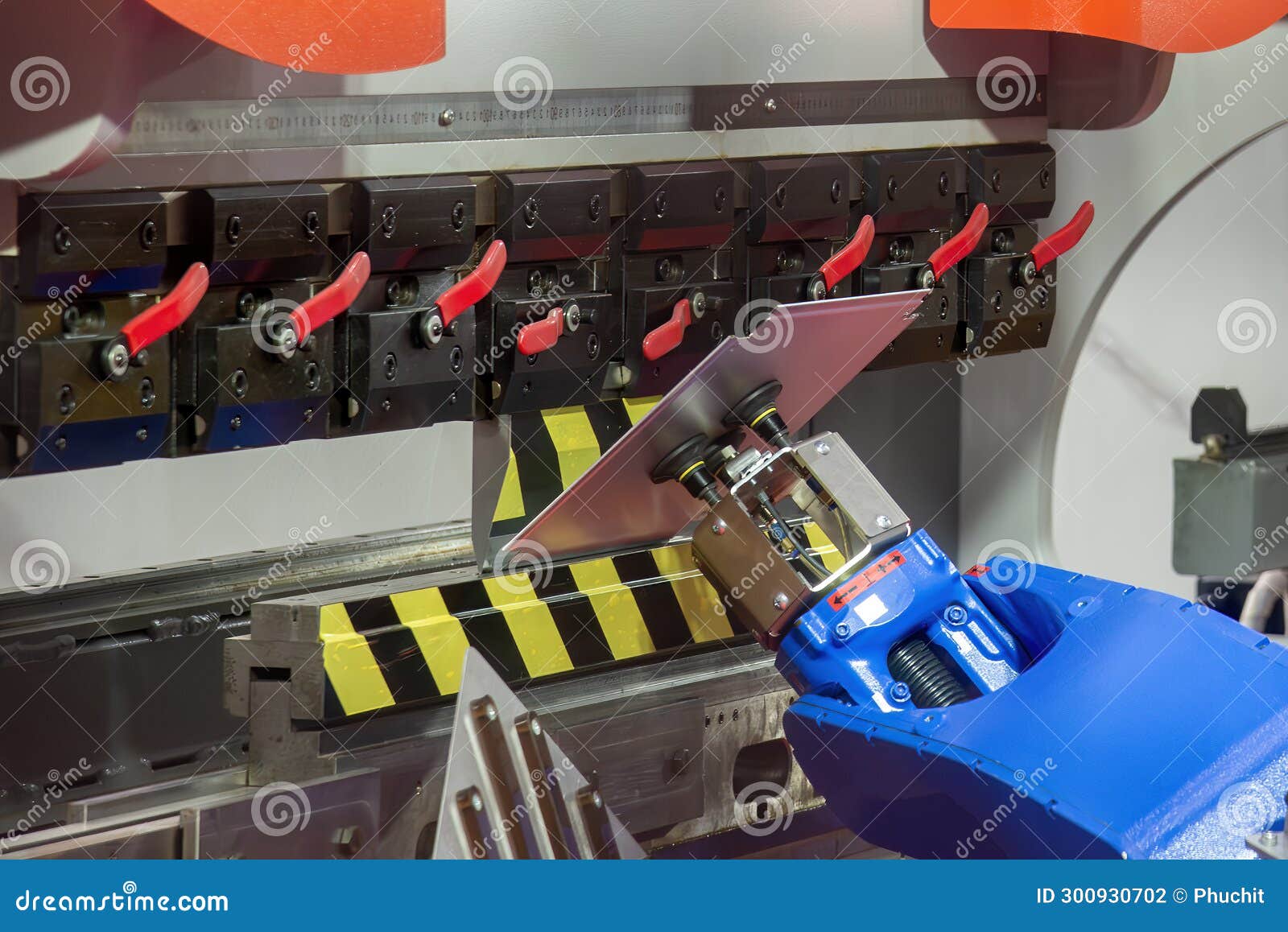 The Sheet Metal Bending Process by Robotic Arm Stock Photo - Image of ...