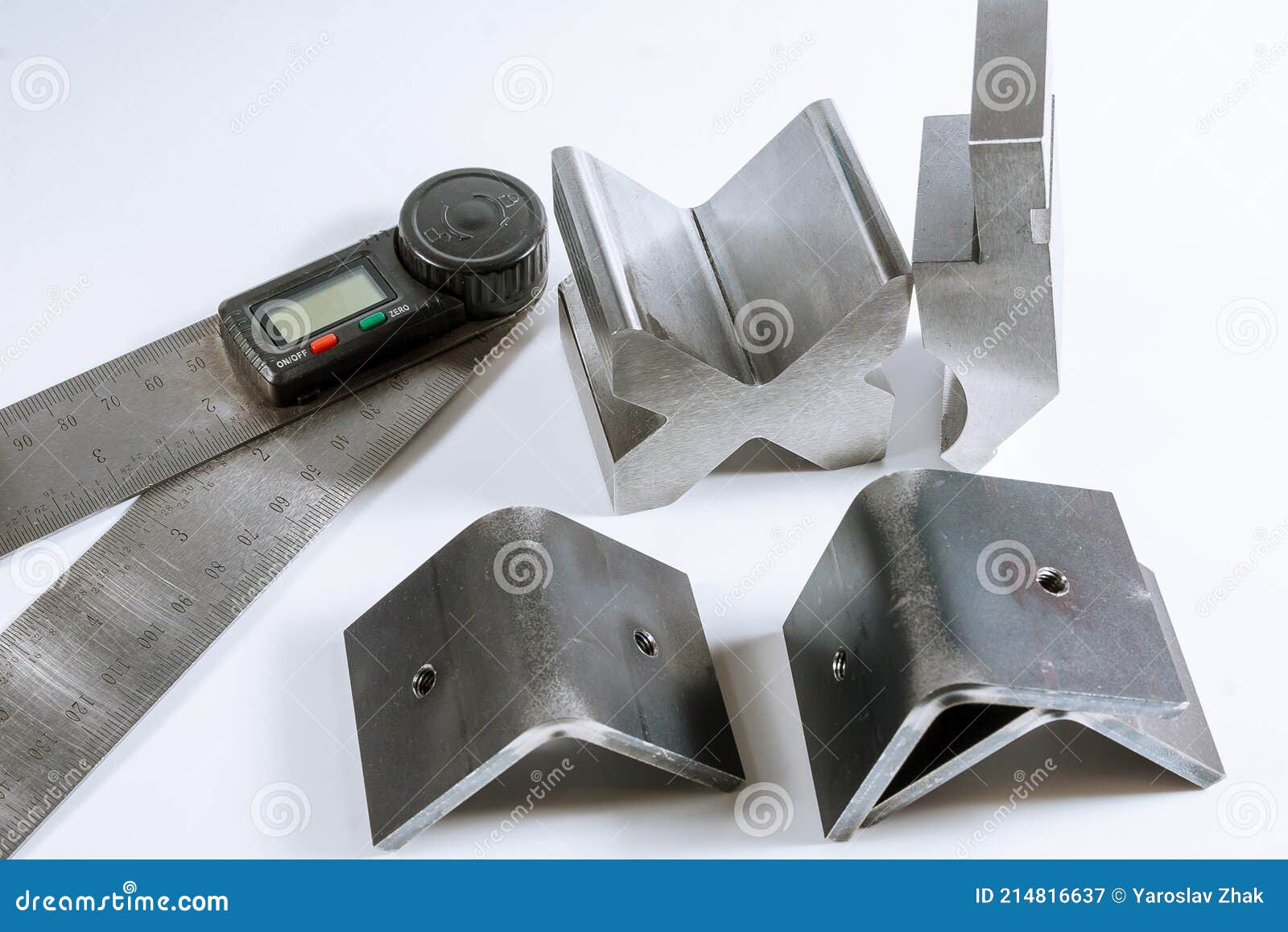 Sheet Metal Bending Tool and Equipment Isolated on a White Background ...