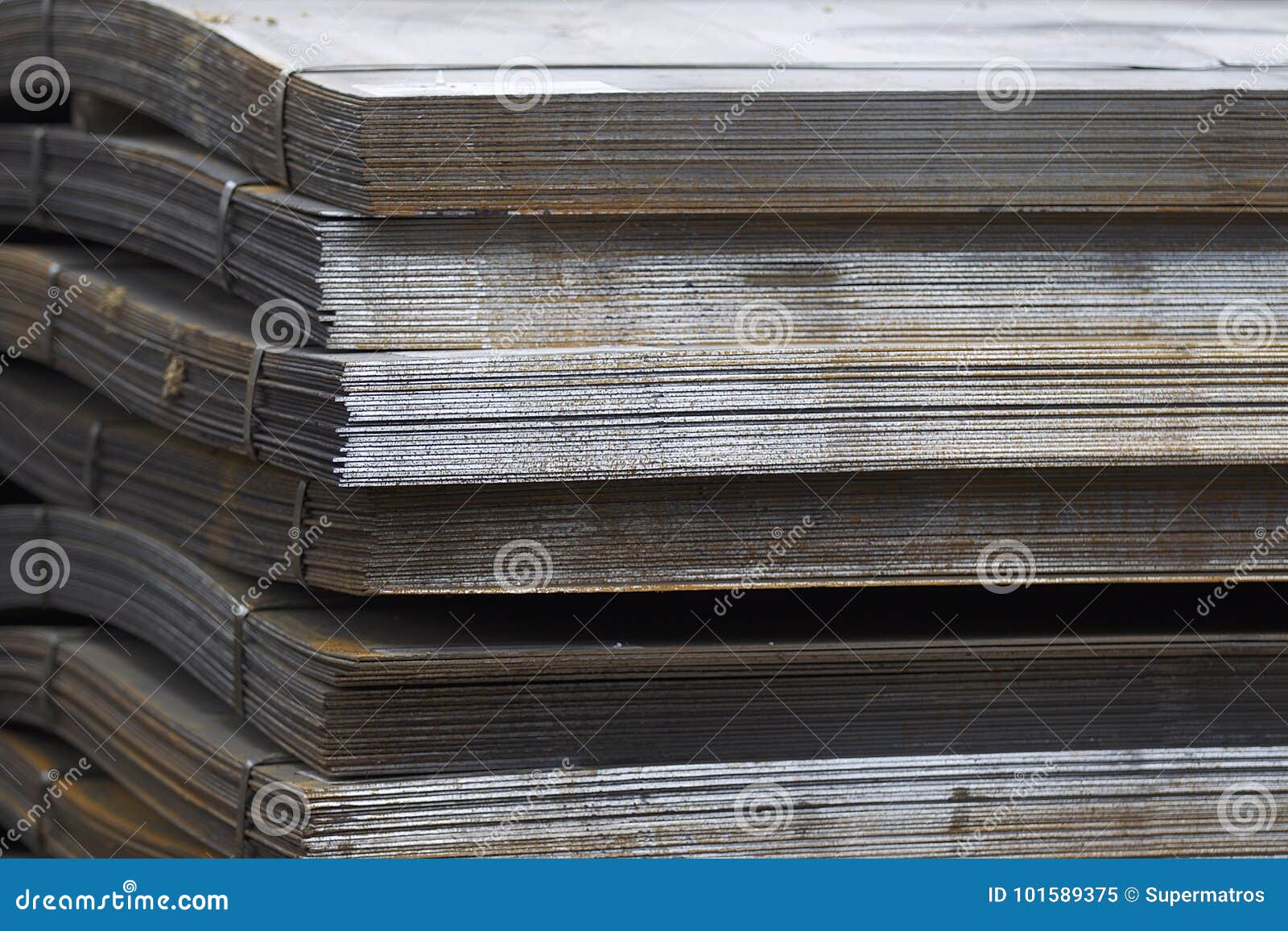 Sheet Metal is in Bundles in the Warehouse Stock Image - Image of ...