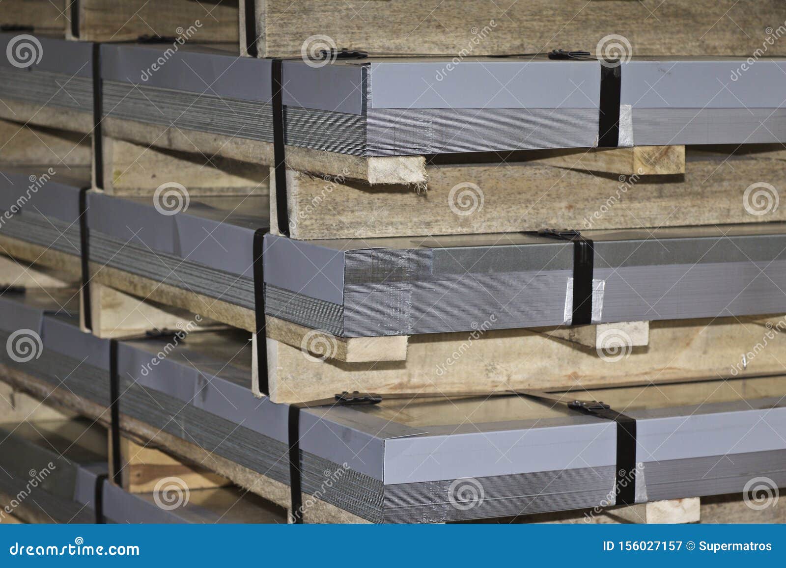 Sheet Metal is in Bundles in the Warehouse Stock Image - Image of ...