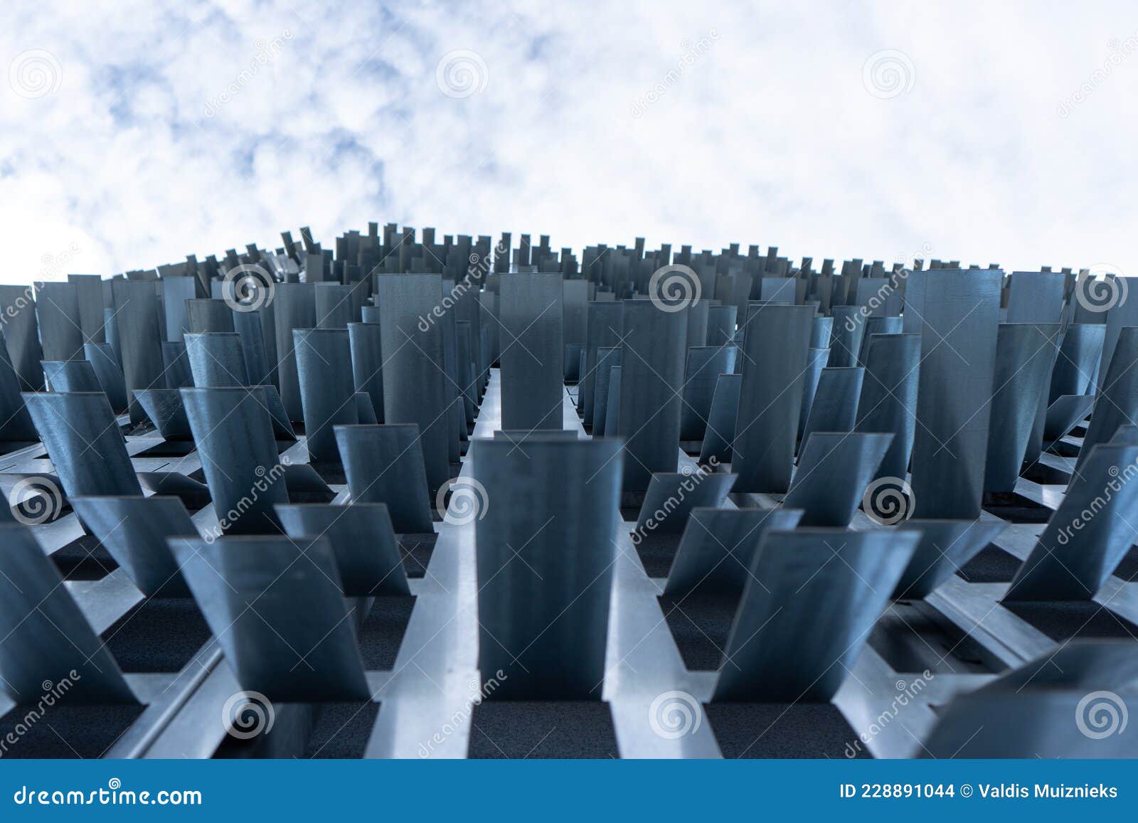 Sheet Metal Sheets with Cut Out Rectangular Sections. Abstract View of ...