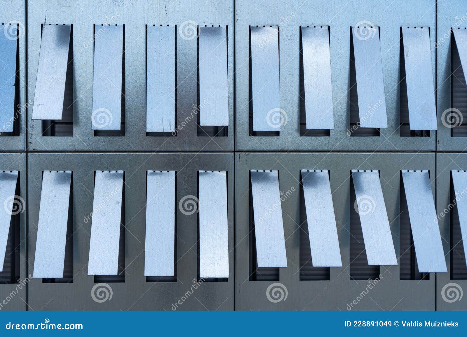 Sheet Metal Sheets with Cut Out Rectangular Sections. Abstract View of ...