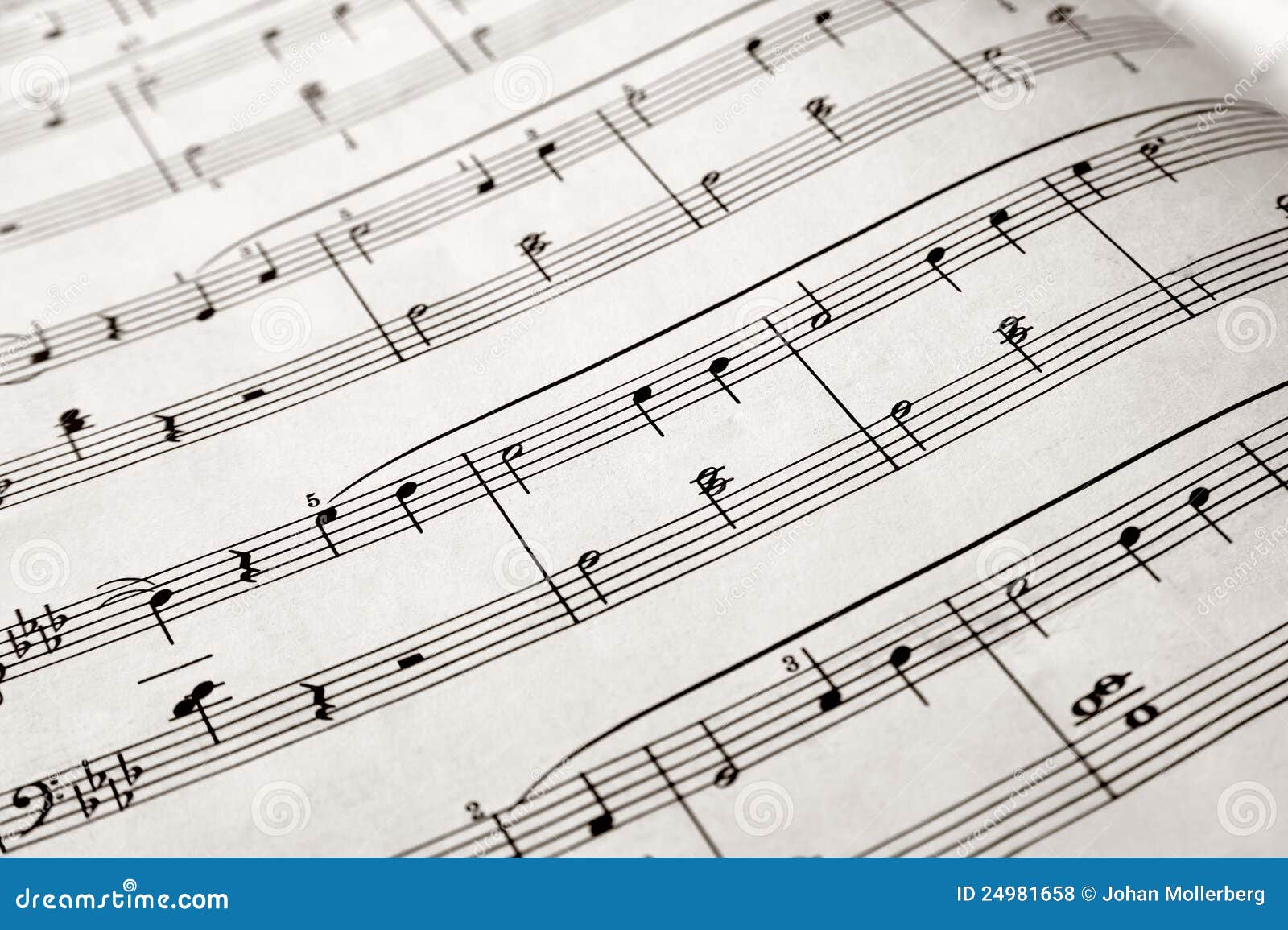 Sheet music stock photo. Image of distorted, sheet, close - 24981658