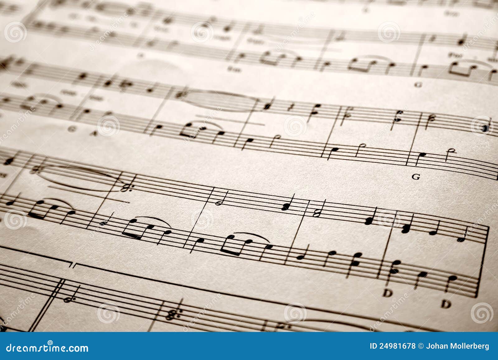 Sheet music stock photo. Image of paper, classical, black - 24981678